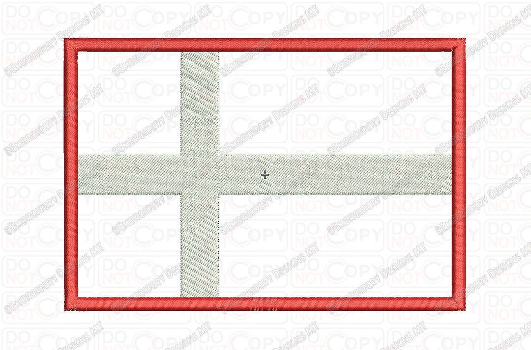 Denmark Country Flag Applique Embroidery Design in 3x3 4x4 and 5x7 ...