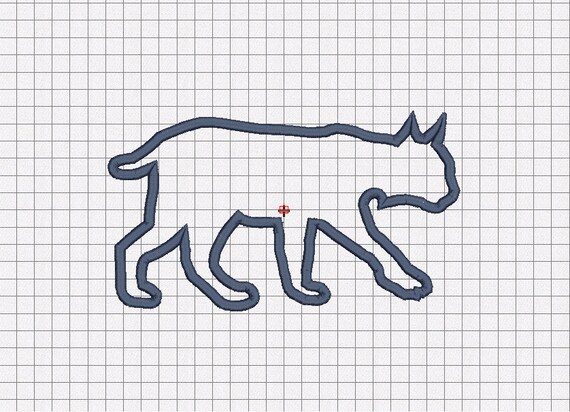Wild Cat Side Profile Applique Embroidery Design in 4x4 5x7 | Etsy