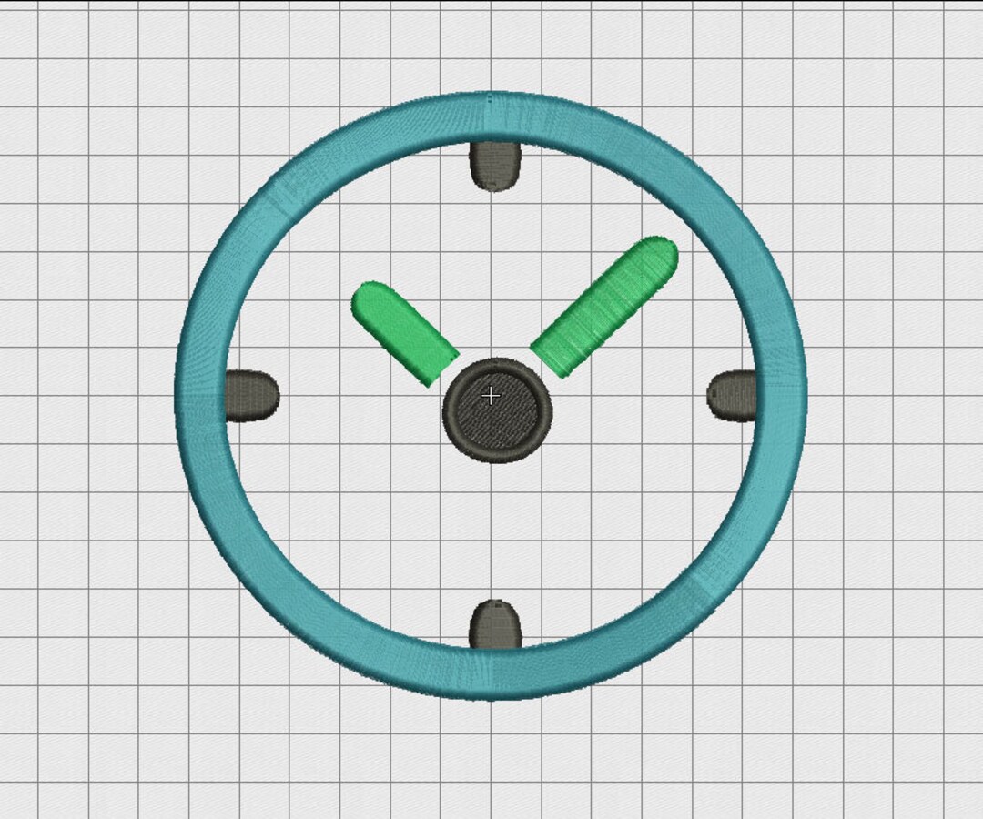 Clock Face Applique Embroidery Design in 2x2 3x3 4x4 5x5 and 6x6 Sizes ...