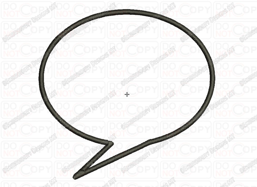 Chat Bubble Applique Embroidery Design in 3x3 4x4 and 5x7 Sizes - Etsy