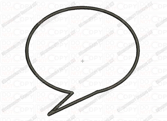 Chat Bubble Applique Embroidery Design in 3x3 4x4 and 5x7 | Etsy