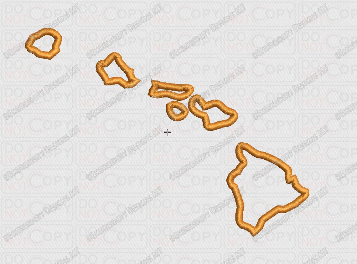 Hawaii State Applique Embroidery Design in 4x4 and 5x7 Sizes - Etsy