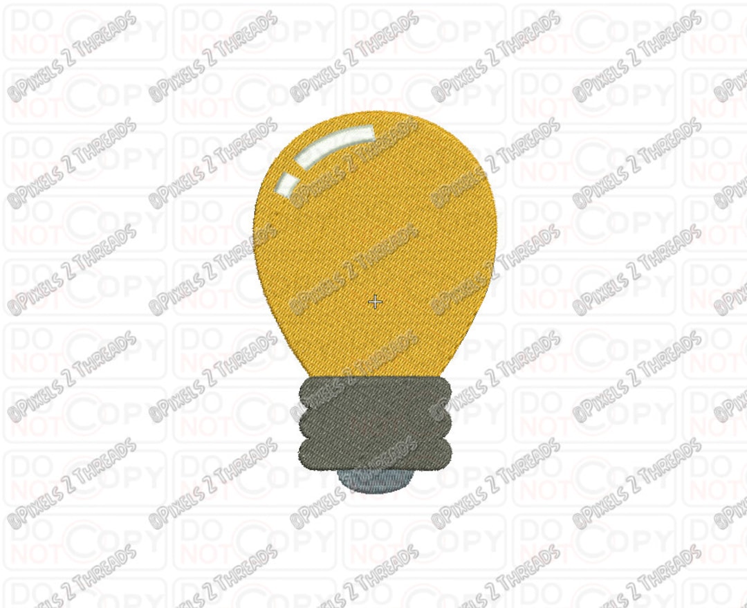Light Bulb Embroidery Design in 2x2 3x3 4x4 and 5x5 Sizes - Etsy