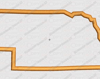 SALE** 9 Sizes Nebraska State Appliqué Embroidery Machine Embroidery ...