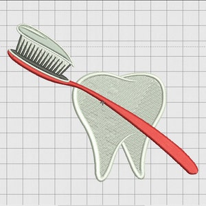 Tooth Applique Embroidery Design in 3x3 4x4 5x5 and 6x6 Sizes - Etsy