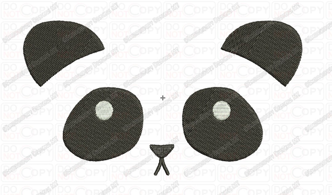 Panda Bear Face Embroidery Design in 2x2 3x3 4x4 and 5x7 Sizes - Etsy