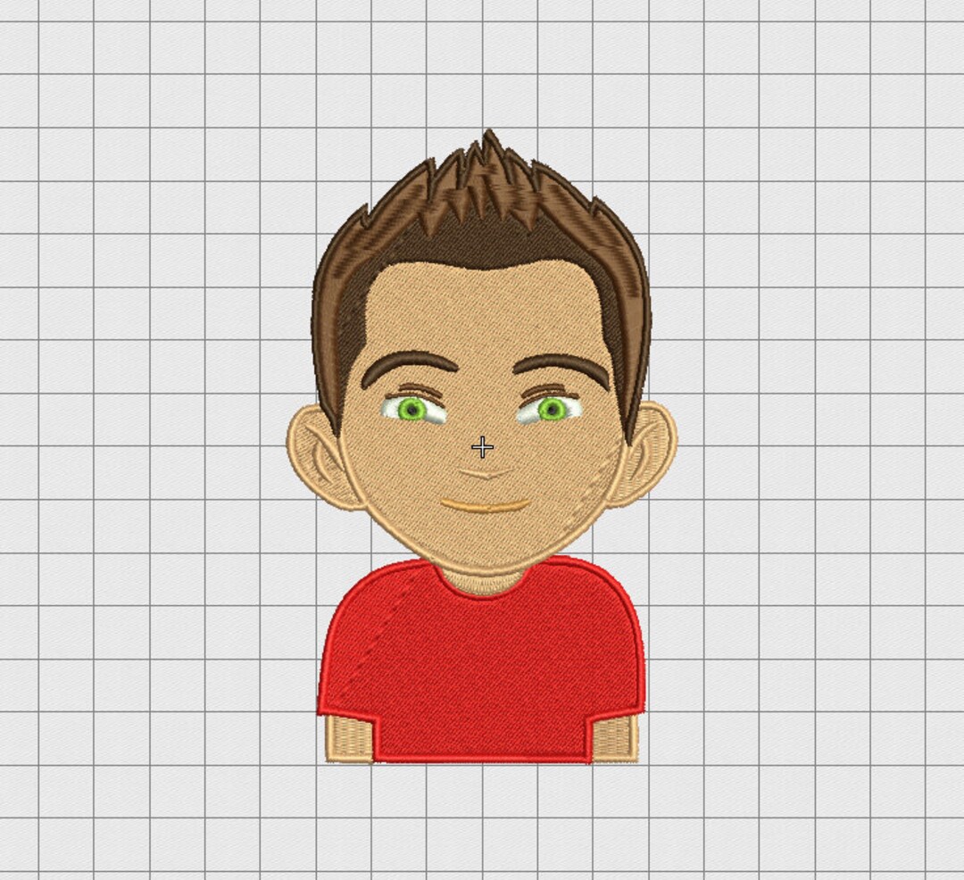 Boy Stylish Avatar Embroidery Design in 4x4 5x5 and 6x6 Sizes - Etsy