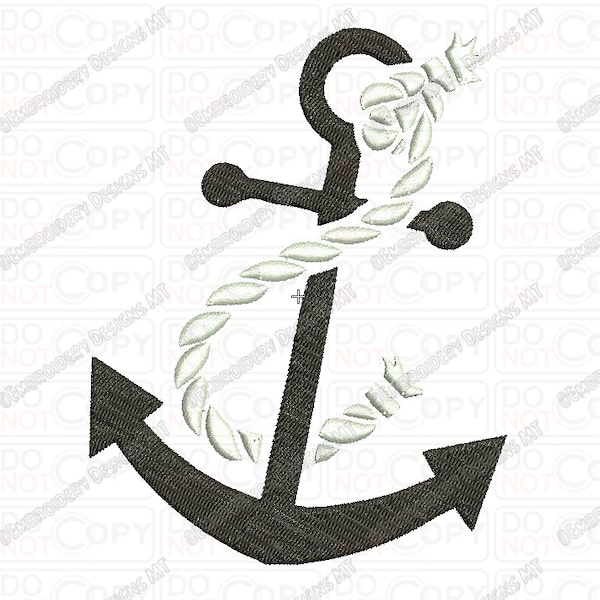 Anchor Embroidery Design - Etsy