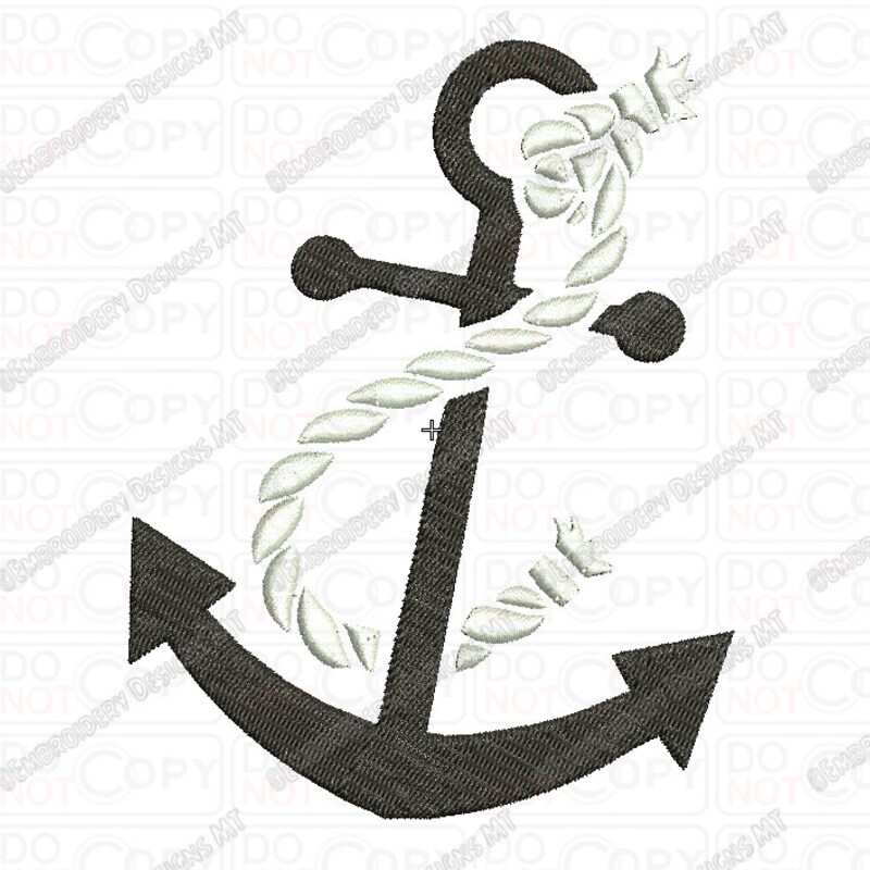 Anchor Embroidery Design - Etsy