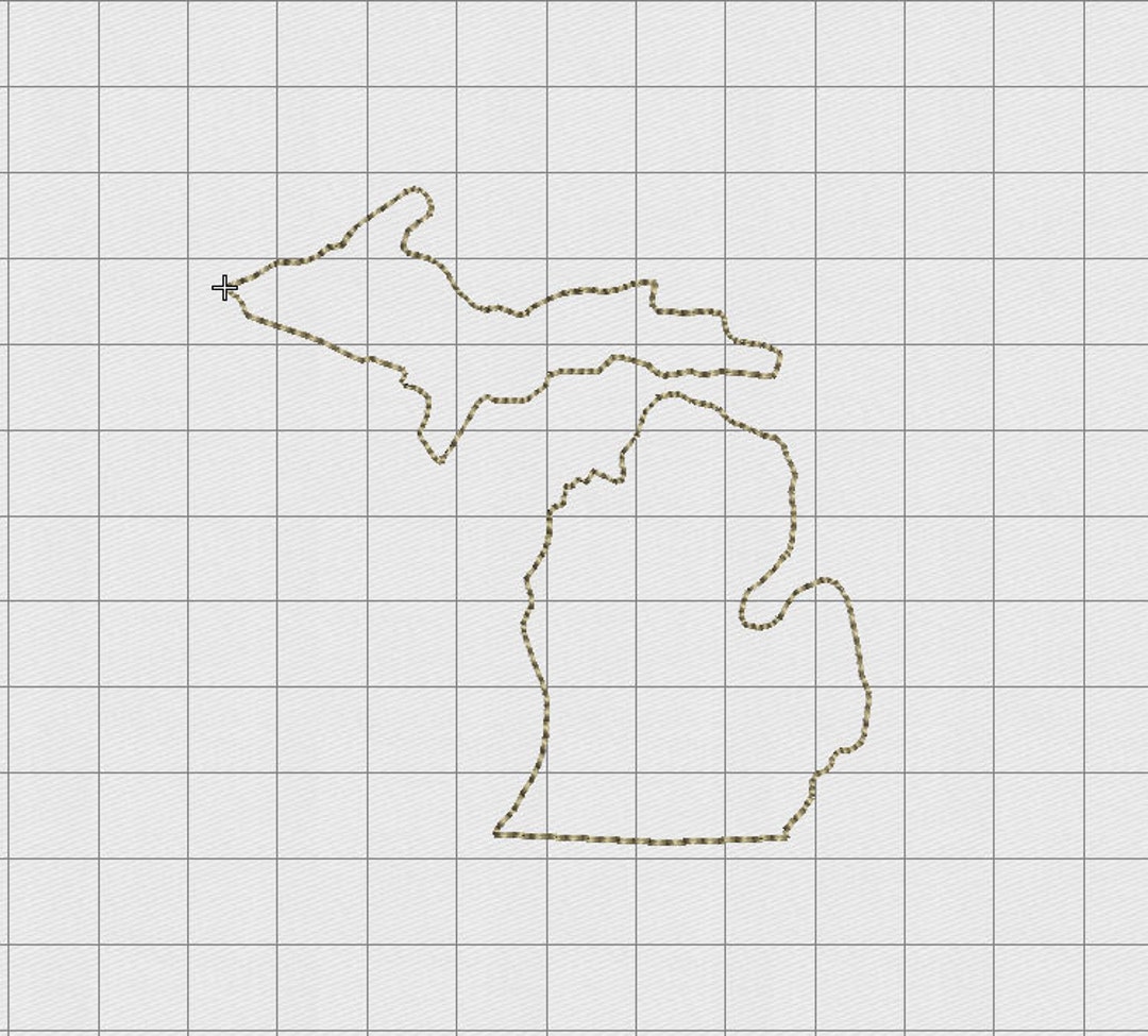 Michigan State Felt Embroidery Design in 1 Inch, 1.5 Inch, 2 Inch, and ...