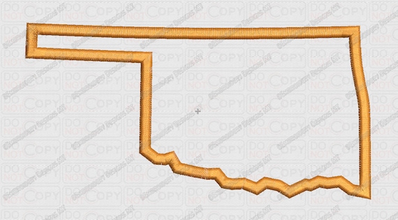 Oklahoma State Applique Embroidery Design in 4x4 and 5x7 Sizes | Etsy