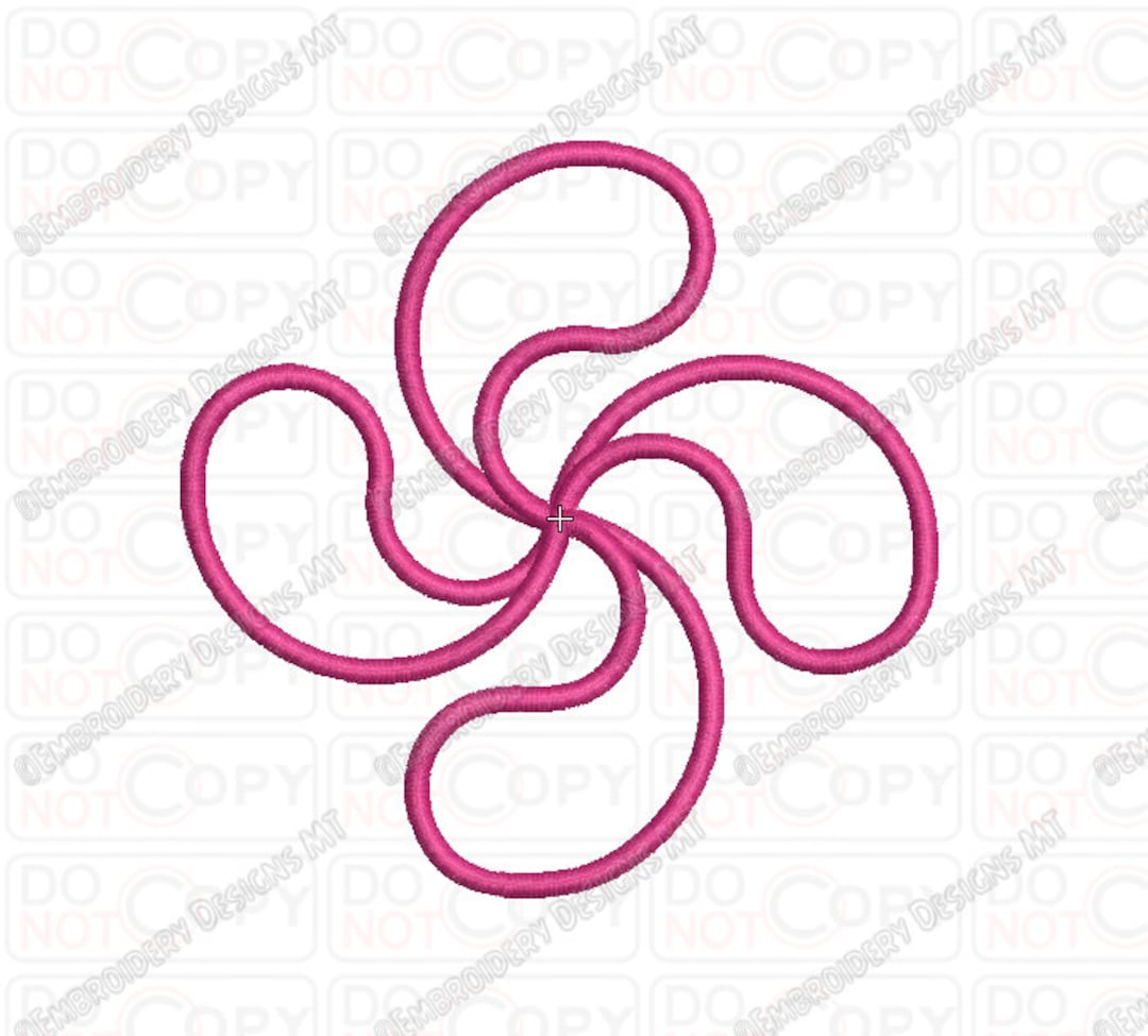 Lauburu Basque Cross Applique Embroidery Design in 3x3 4x4 and 5x7 ...