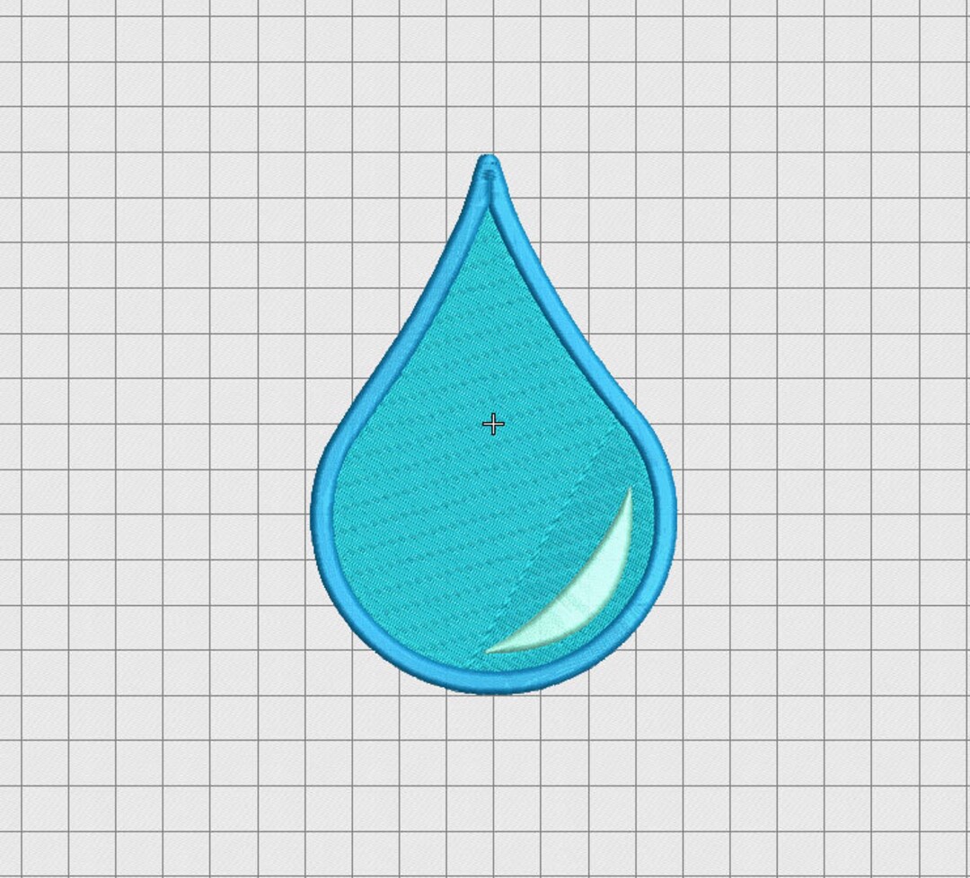 Water Droplet Mini Embroidery Design in 1x1 2x2 3x3 4x4 5x5 and 6x6 ...