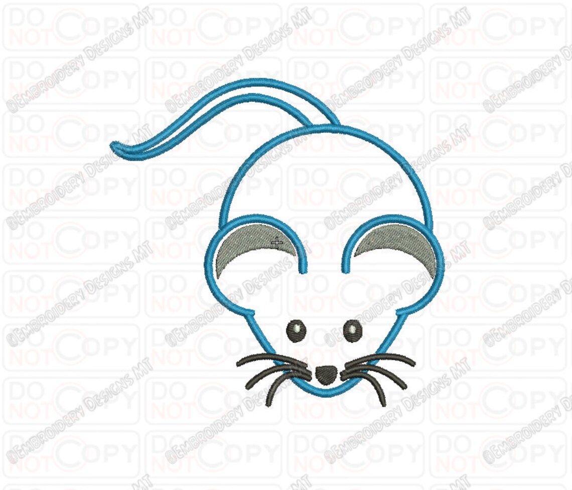 Mouse Applique Embroidery Design in 3x3 4x4 and 5x5 Sizes - Etsy