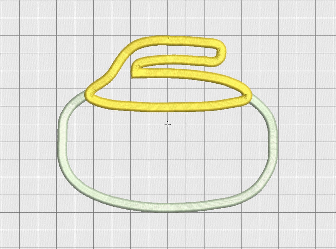 Curling Stone Rock Applique Embroidery Design in 3x3 4x4 5x5 and 6x6 ...