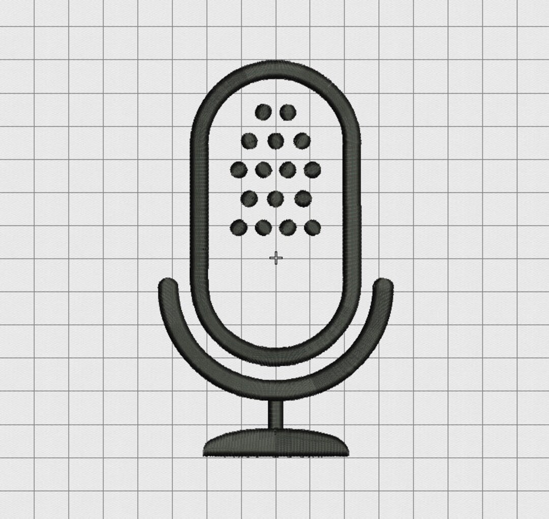 Microphone Applique Embroidery Design in 3x3 4x4 5x5 and 6x6 Sizes - Etsy