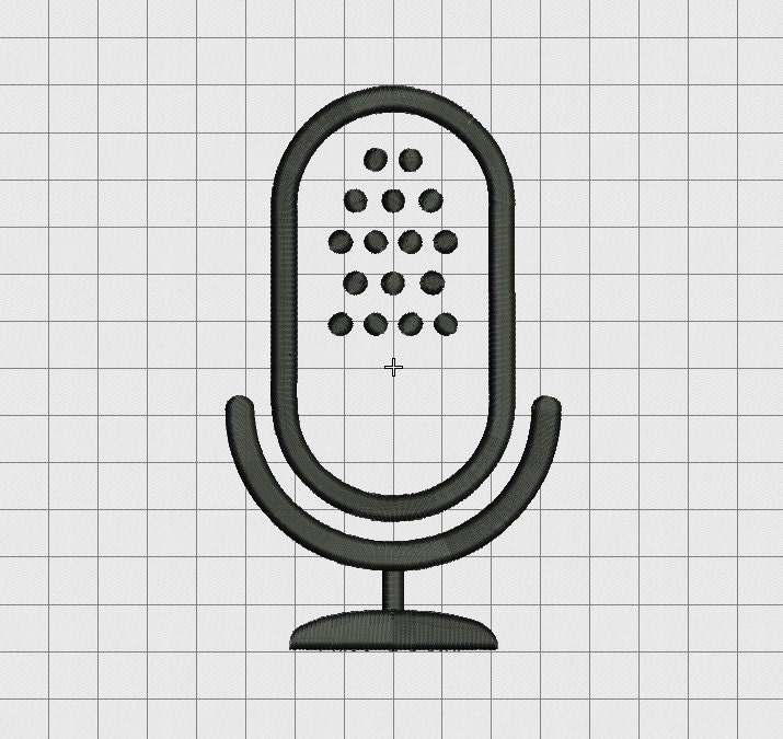 Microphone Applique Embroidery Design in 3x3 4x4 5x5 and 6x6 Sizes - Etsy