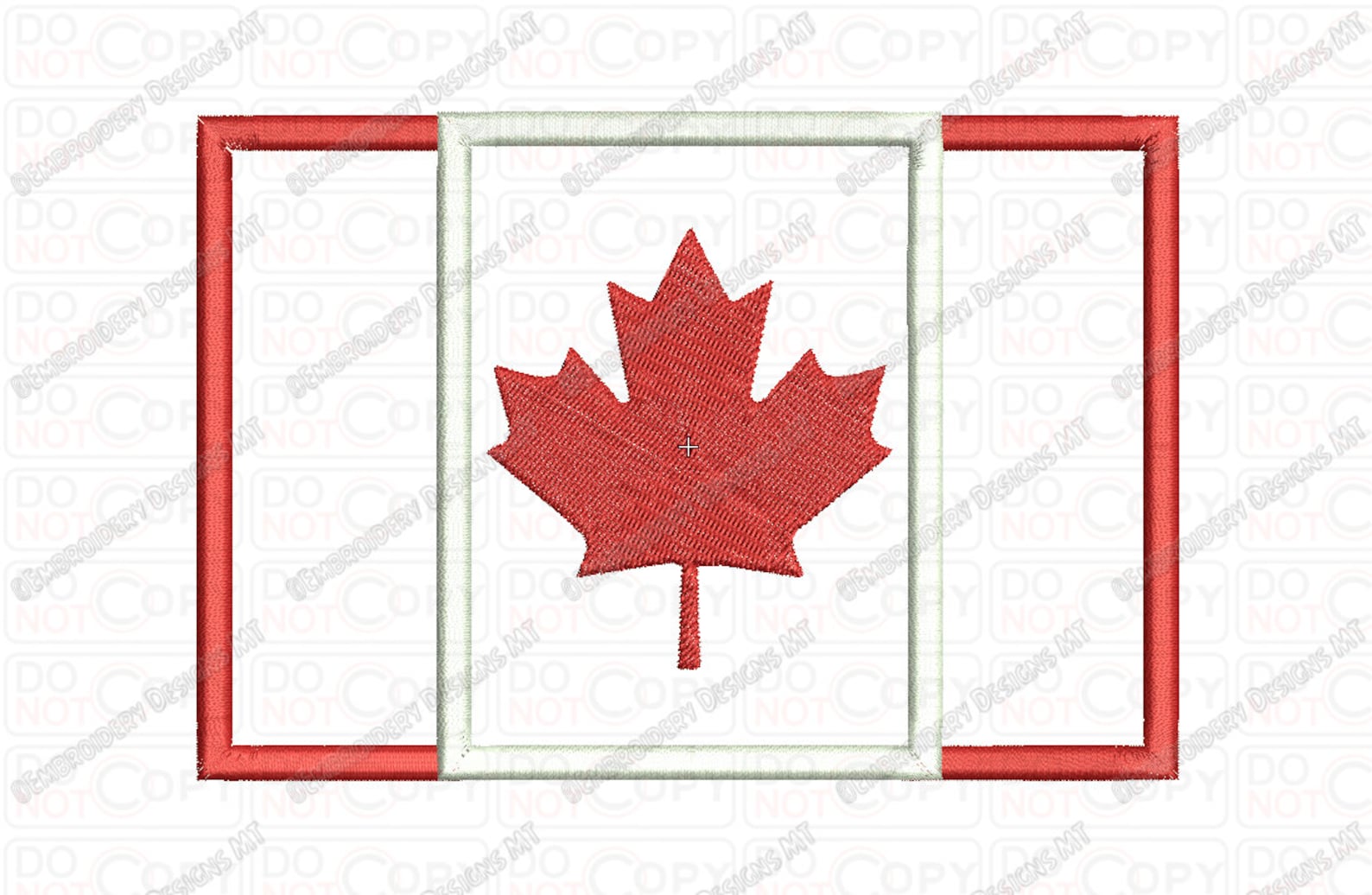 Canada Country Flag Applique Embroidery Design in 3x3 4x4 and 5x7 Sizes ...