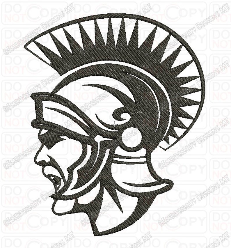 Trojan Head Embroidery Design in 3x3 4x4 and 5x7 Sizes - Etsy