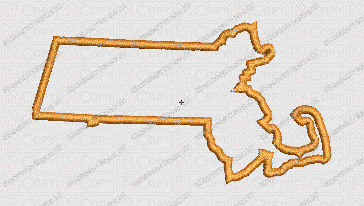 Massachusetts State Applique Embroidery Design in 4x4 and 5x7 - Etsy