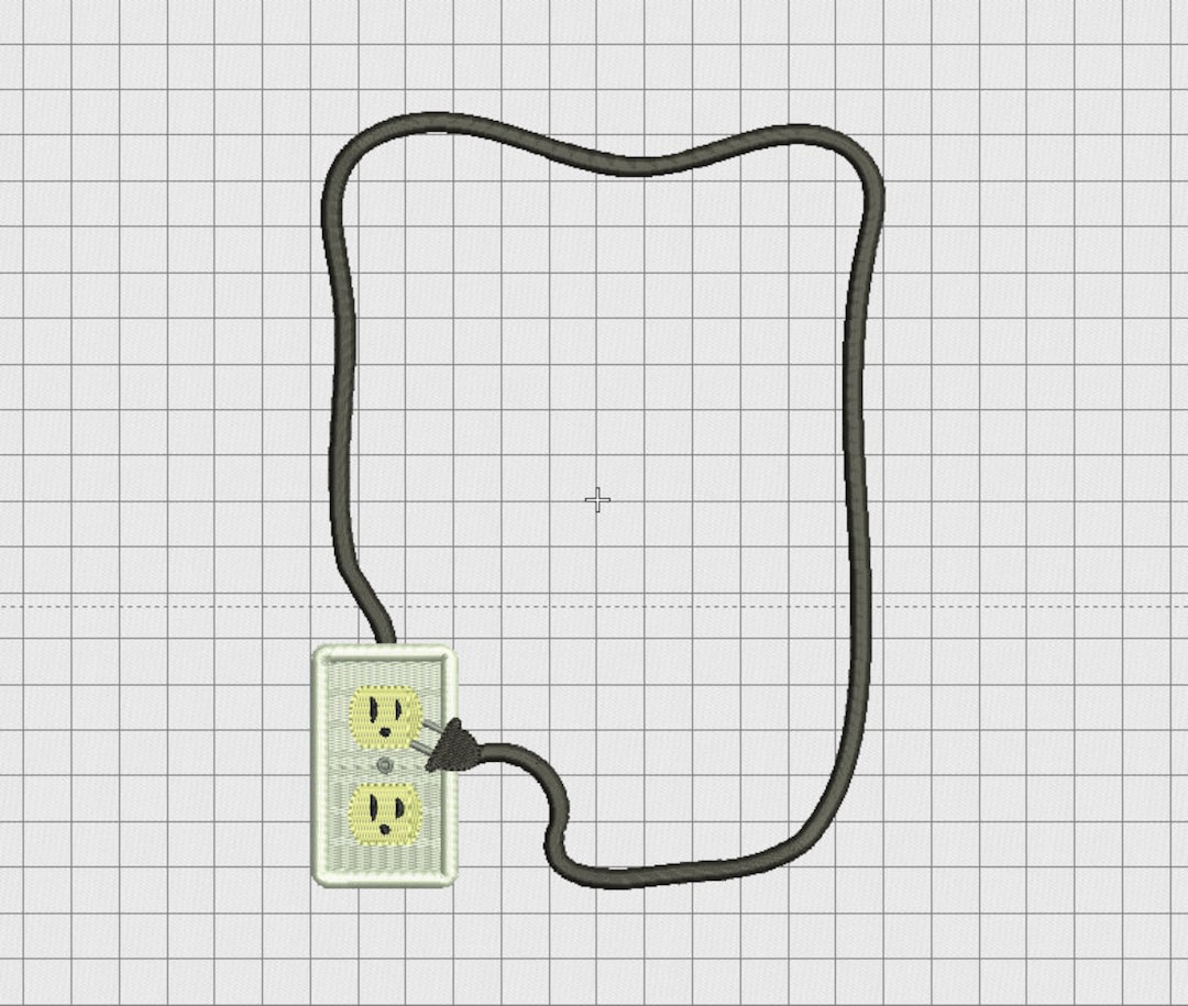 Electrical Outlet and Plug Frame Border Applique Embroidery Design in ...