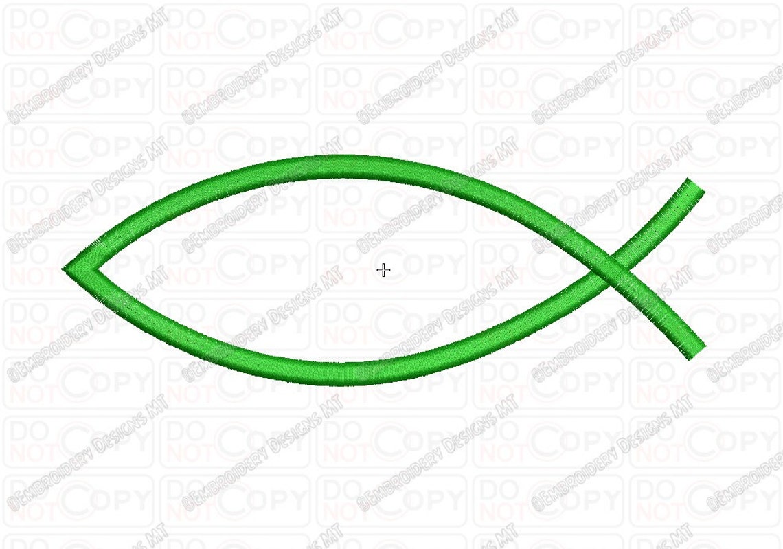 Jesus Fish Religious Religion Full Stitch Embroidery Design in - Etsy