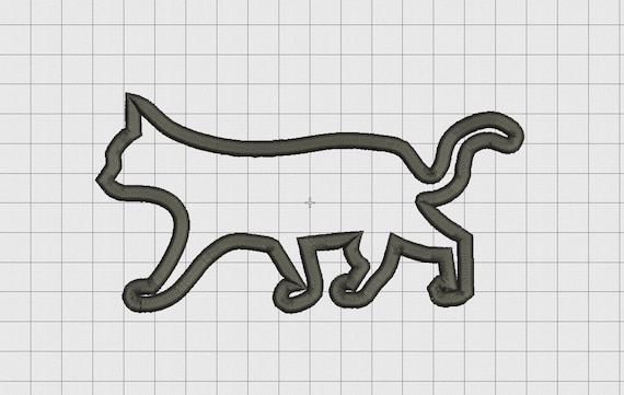 Cat Side Profile Applique Embroidery Design in 4x4 and 5x7 | Etsy