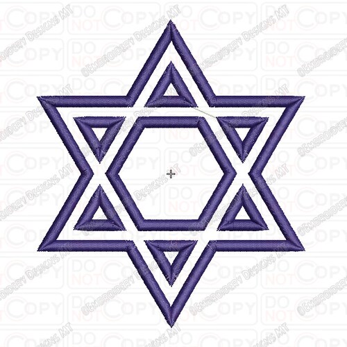 Star of David Embroidery Design. Machine Embroidery Design. - Etsy