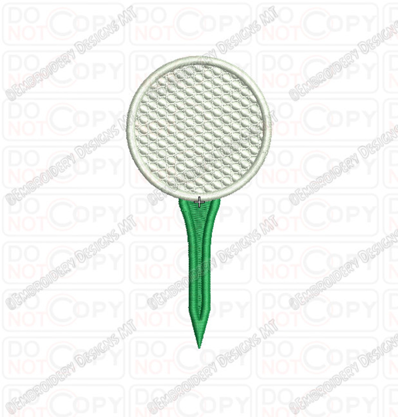 Golf Ball on Tee Embroidery Design in 3x3 4x4 and 5x5 Sizes - Etsy