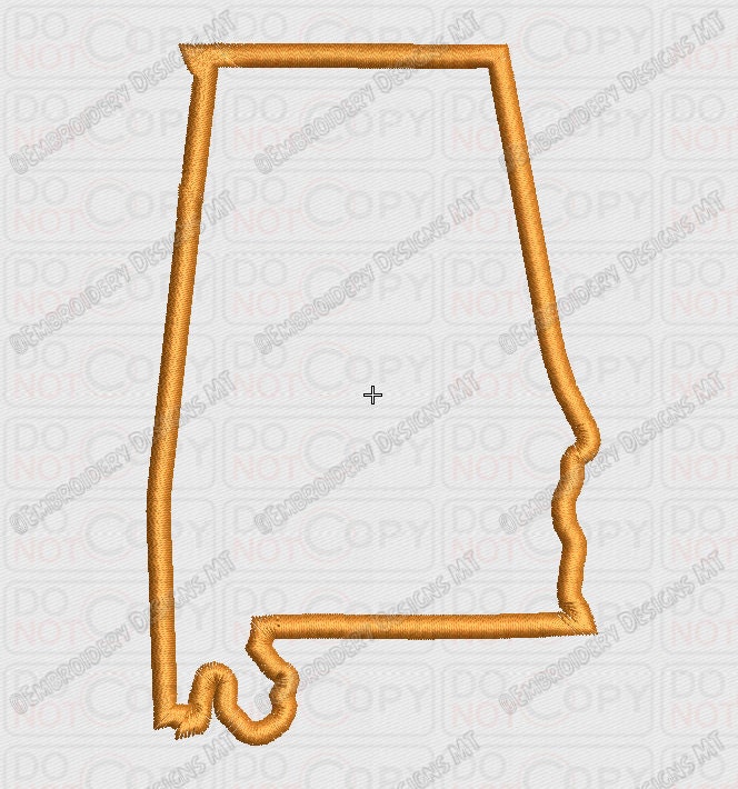 Alabama State Applique Embroidery Design in 4x4 and 5x7 Sizes - Etsy