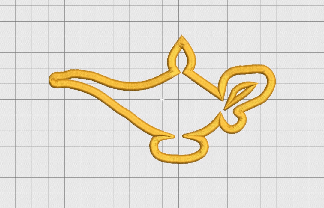 Genie Lamp Applique Embroidery Design in 4x4 and 5x7 Sizes - Etsy