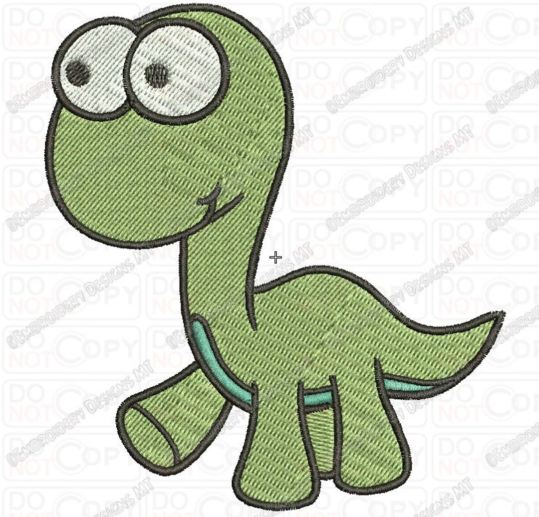 Baby Cartoon Dinosaur Embroidery Design in 2x2 3x3 4x4 and 5x7 Sizes - Etsy