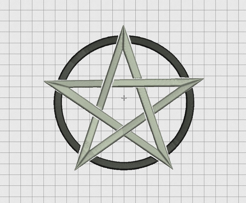 Pentagram Embroidery Design in 2x2 3x3 4x4 5x5 6x6 and 7x7 Sizes - Etsy