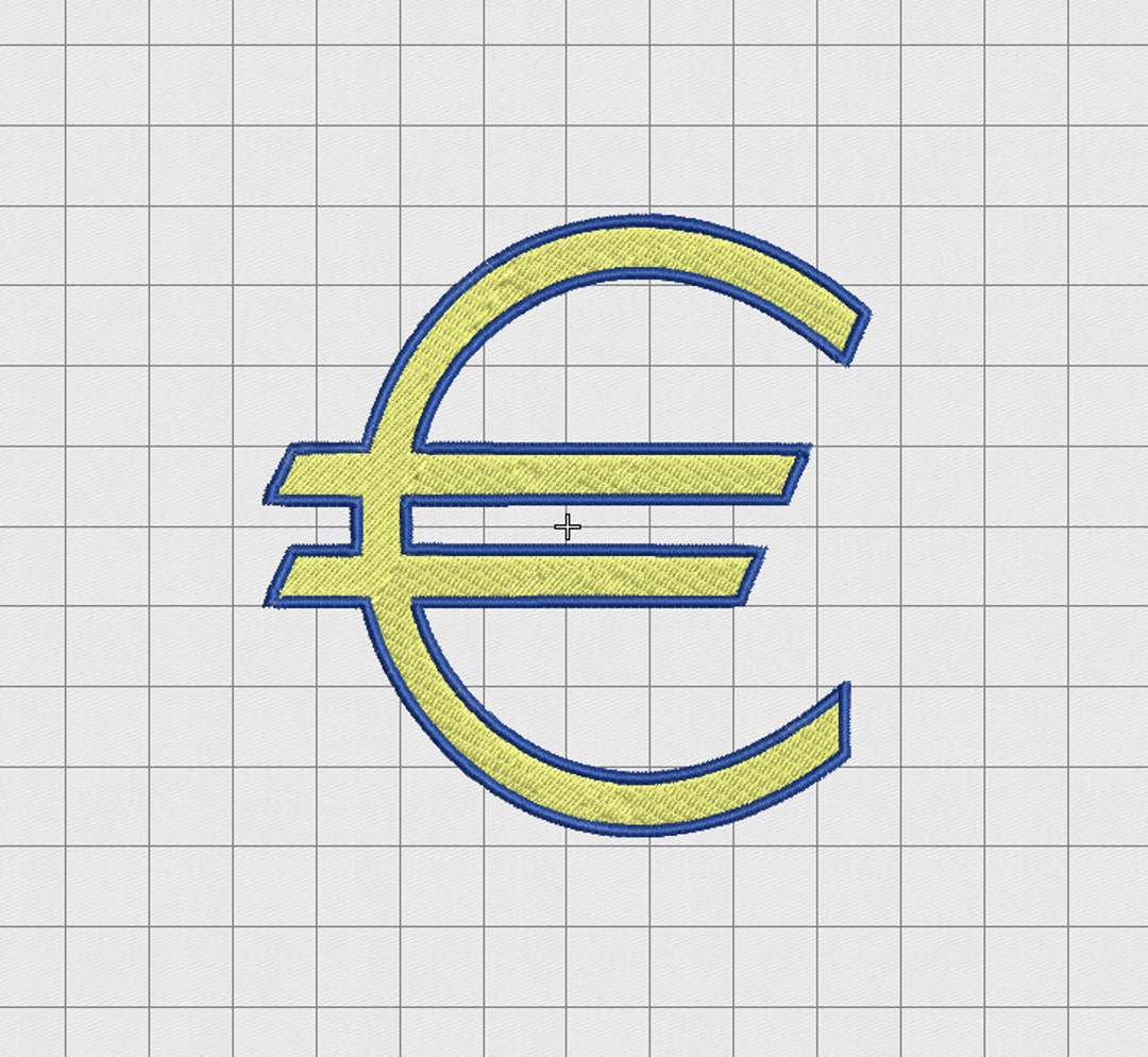 Euro Sign Embroidery Design in 1x1 2x2 3x3 and 4x4 Sizes - Etsy