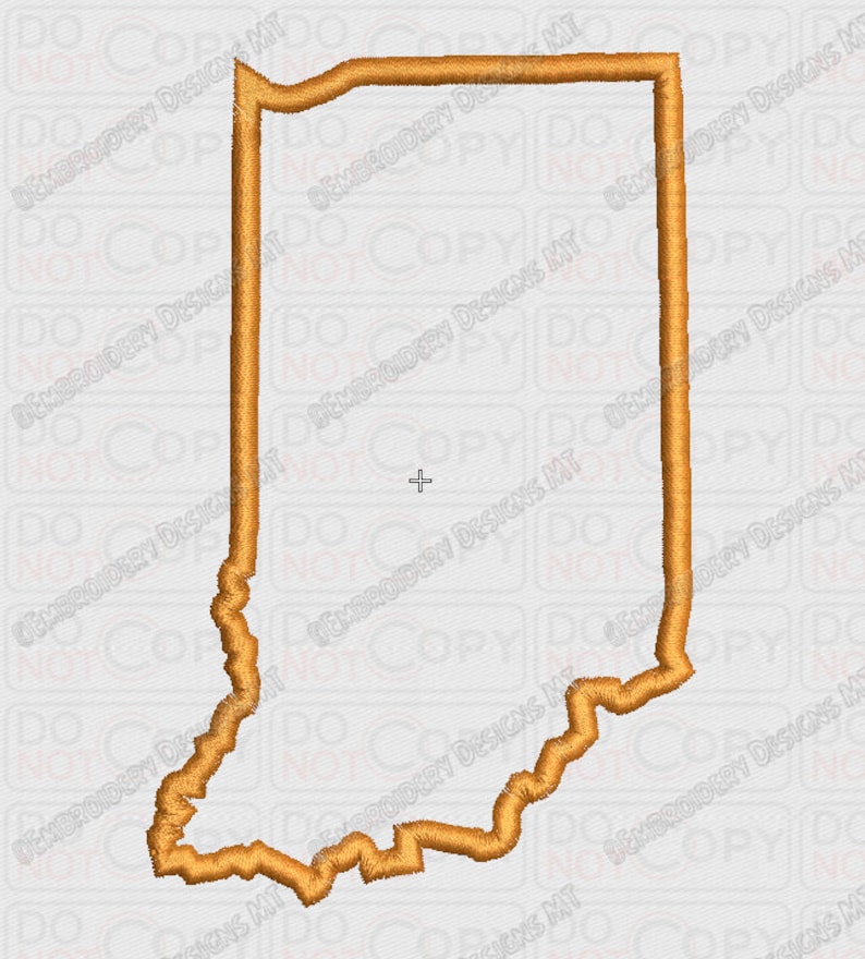 Indiana State Applique Embroidery Design in 4x4 and 5x7 Sizes - Etsy