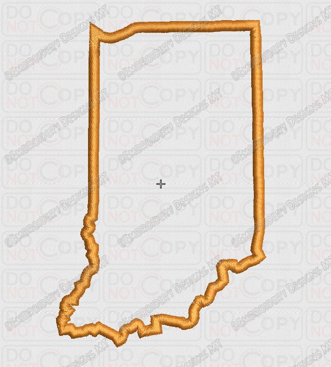 Indiana State Applique Embroidery Design in 4x4 and 5x7 Sizes | Etsy
