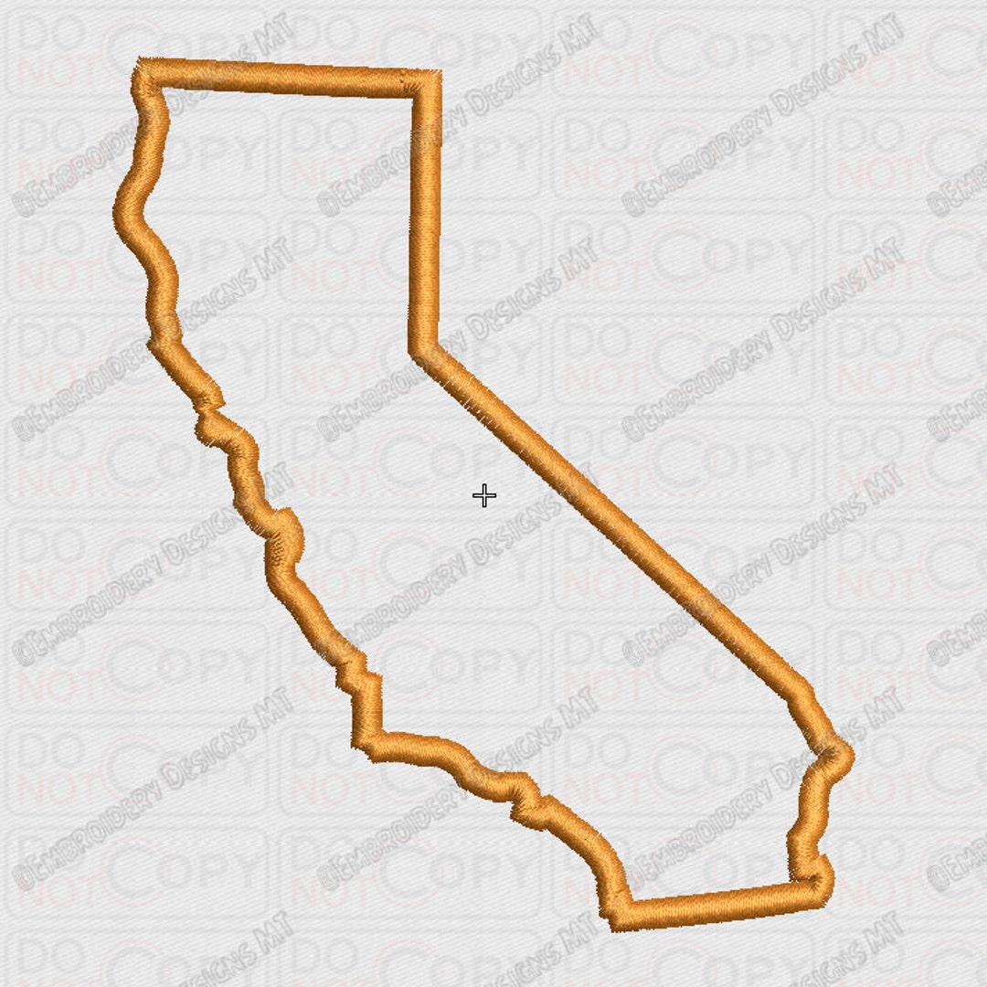 California State Applique Embroidery Design in 4x4 and 5x7 Sizes - Etsy