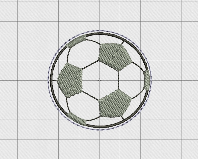 Soccer Football Felt Embroidery Design in 1 1.5 - Etsy