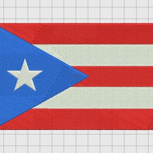 Puerto Rico Country Flag Embroidery Design in 2x2 3x3 4x4 and 5x7 Sizes ...