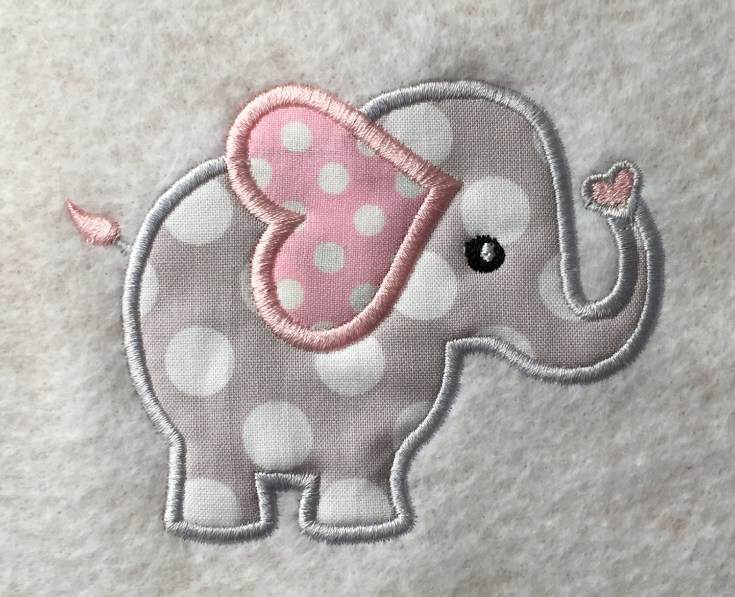 Heart Elephant Applique Embroidery Design in 3x3 4x4 5x5 and 6x6 Sizes ...