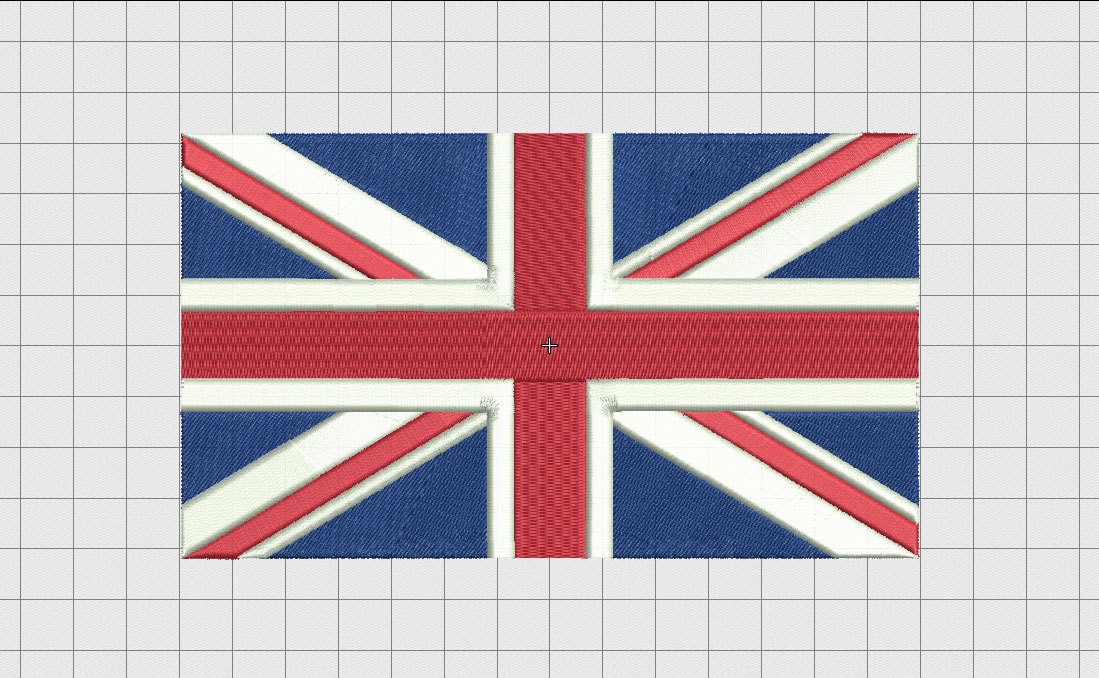 Union Jack United Kingdom Flag Embroidery Design in 2x2 3x3 4x4 5x5 6x6 ...