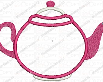 Teapot Applique Design - Etsy