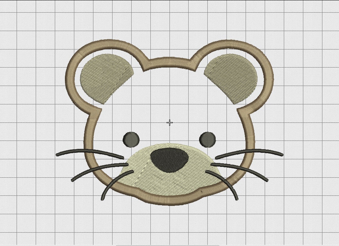 Rat Mouse Face Applique Embroidery Design in 3x3 4x4 5x5 and 6x6 Sizes ...