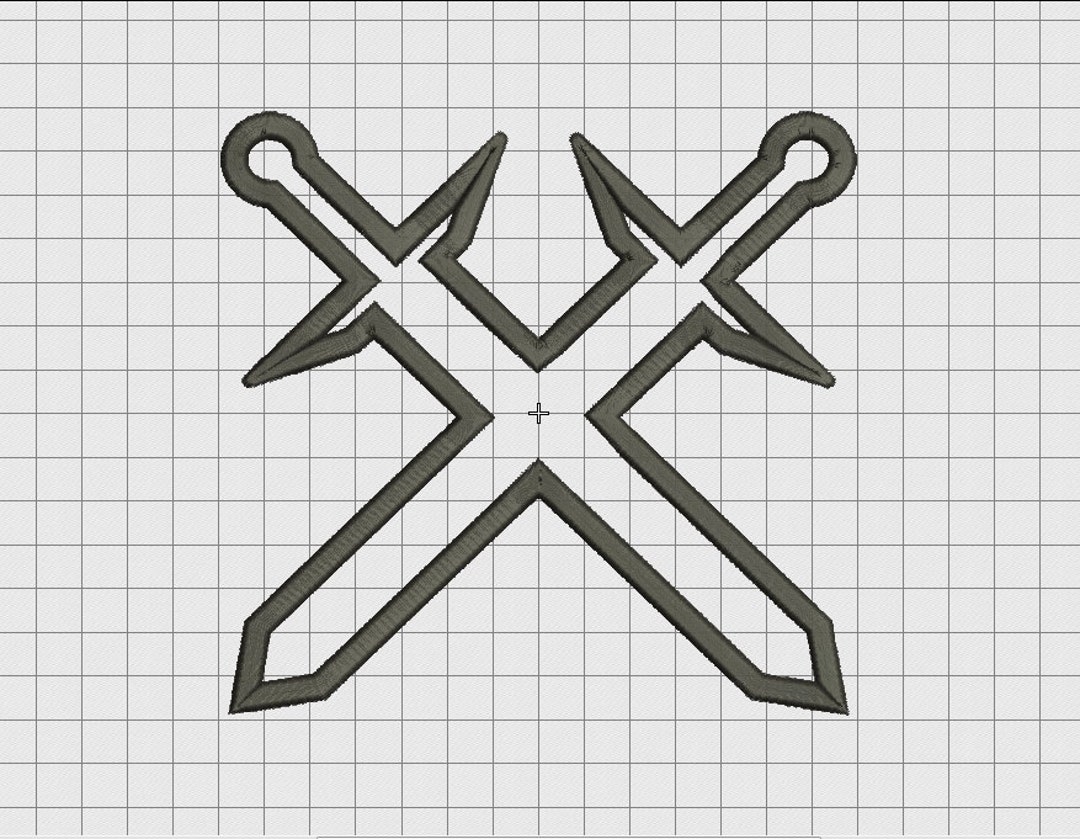 Crossed Swords Applique Embroidery Design in 4x4 5x5 6x6 and 7x7 Sizes ...