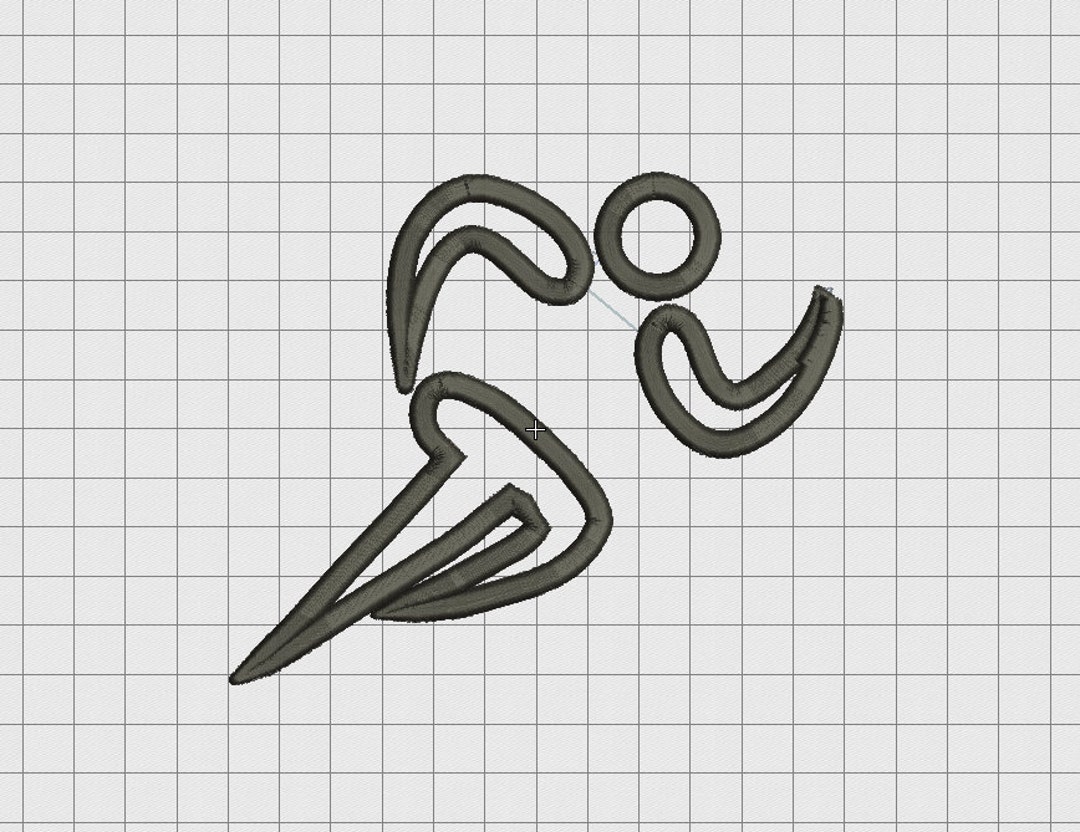 Running Person Applique Embroidery Design in 4x4 5x5 and 6x6 Sizes - Etsy