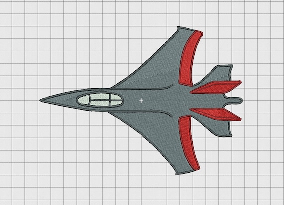 Jet Fighter F-18 Style Airplane Embroidery Design in 3x3 4x4 - Etsy