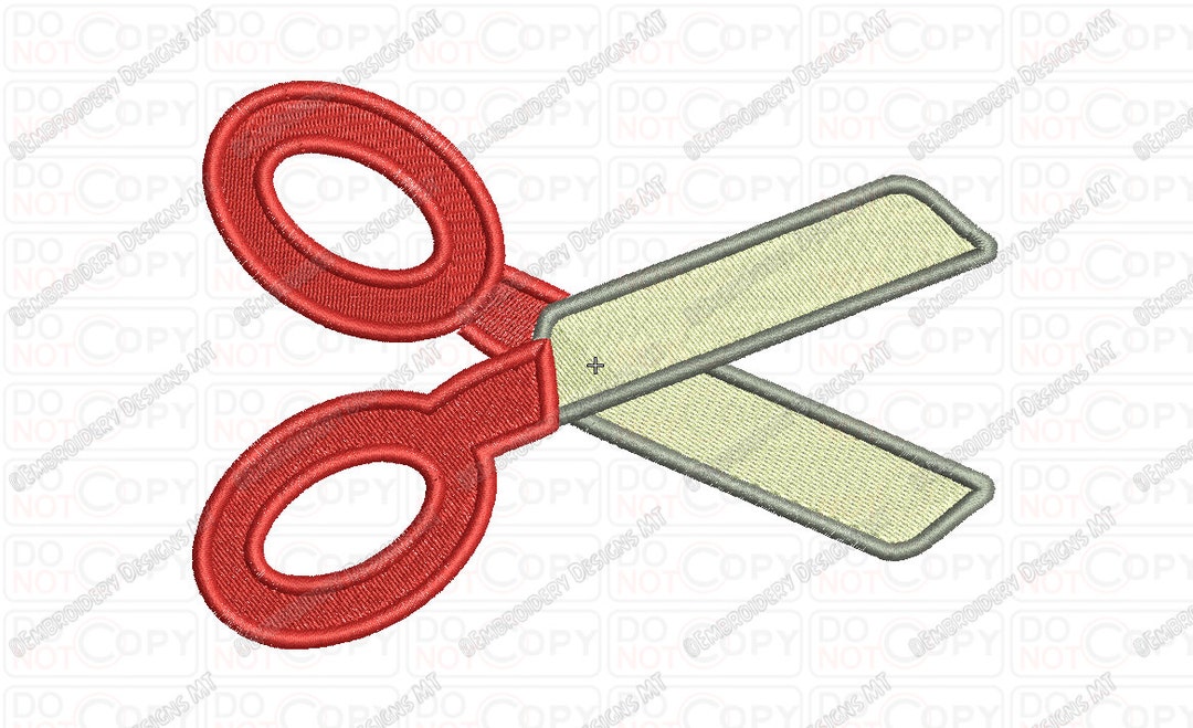 Scissors Back to School Embroidery Design in 2x2 3x3 4x4 and 5x7 Sizes ...