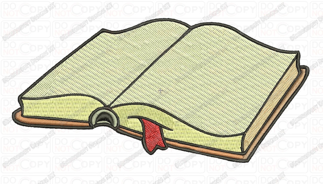 Open Book With Bookmark Back to School Embroidery Design in 2x2 3x3 4x4 ...
