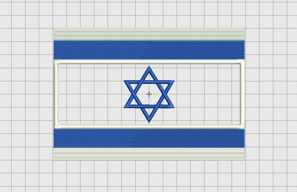Israel Country Flag Applique Embroidery Design in 3x3 4x4 and | Etsy