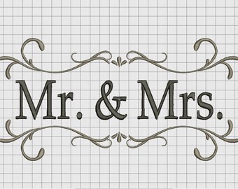 Mr. Calligraphy Script Embroidery Design Instant Email - Etsy